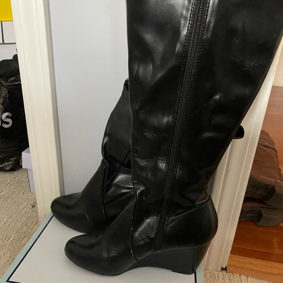 Shoes | Laura Scott High Black Boot | Poshmark